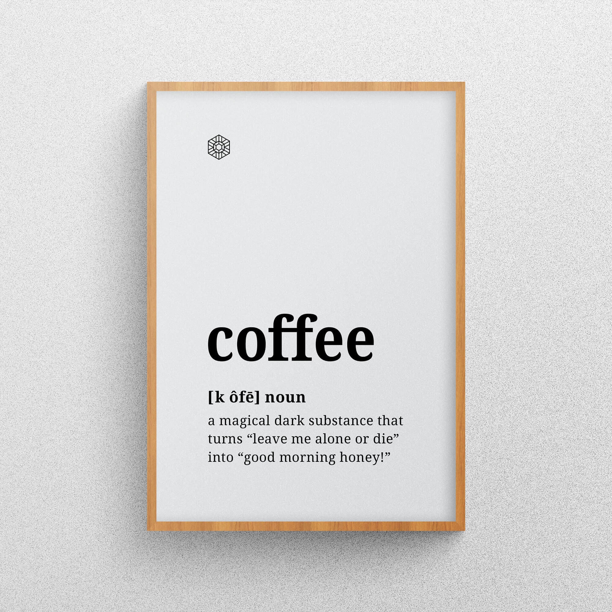 Coffee Definition Printable Wall Art Coffee Print Coffee Poster Funny ...