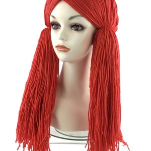 Raggedy Ann Character Halloween Costume Yarn Wig by Funtasy Wigs Tweens ...