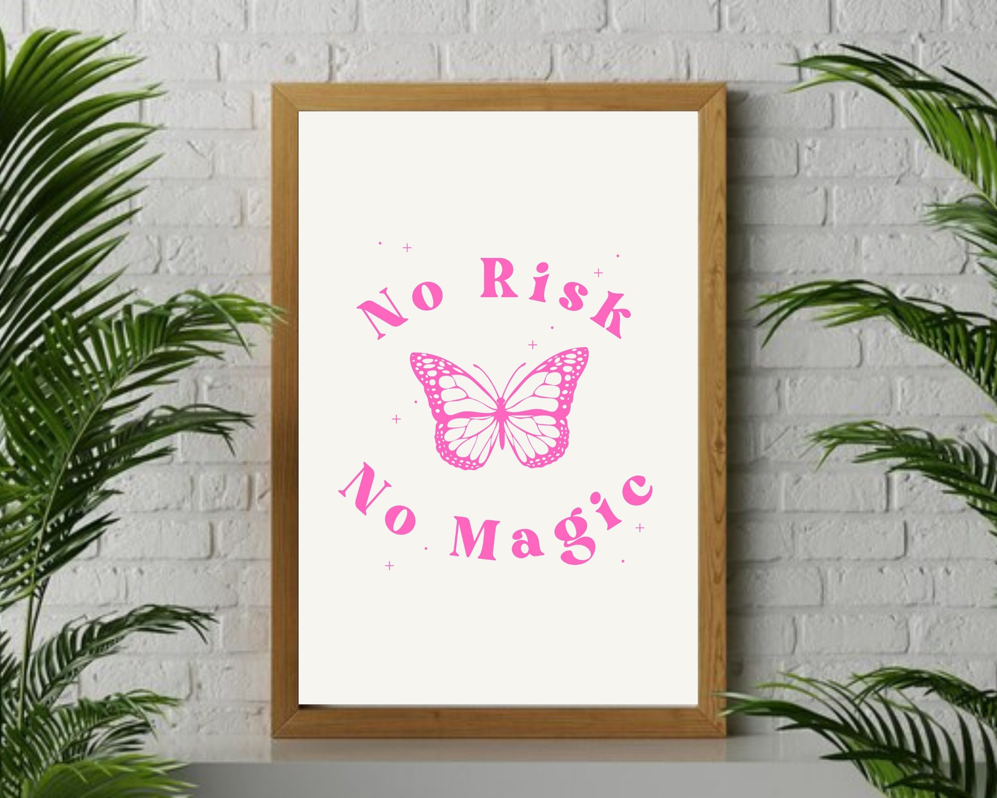 No Risk No Magic Digital Download Printable Wall Art - Etsy