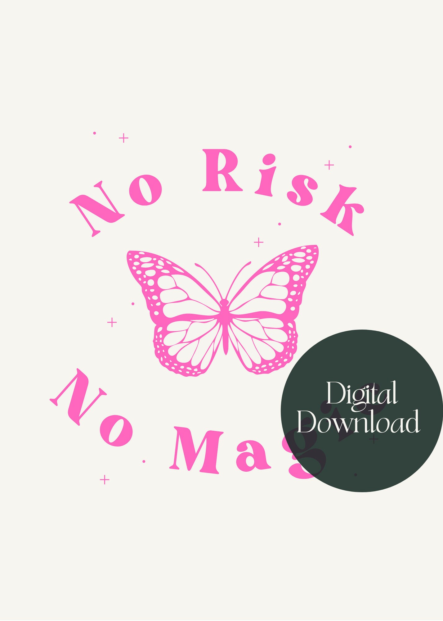 No Risk No Magic Digital Download Printable Wall Art - Etsy
