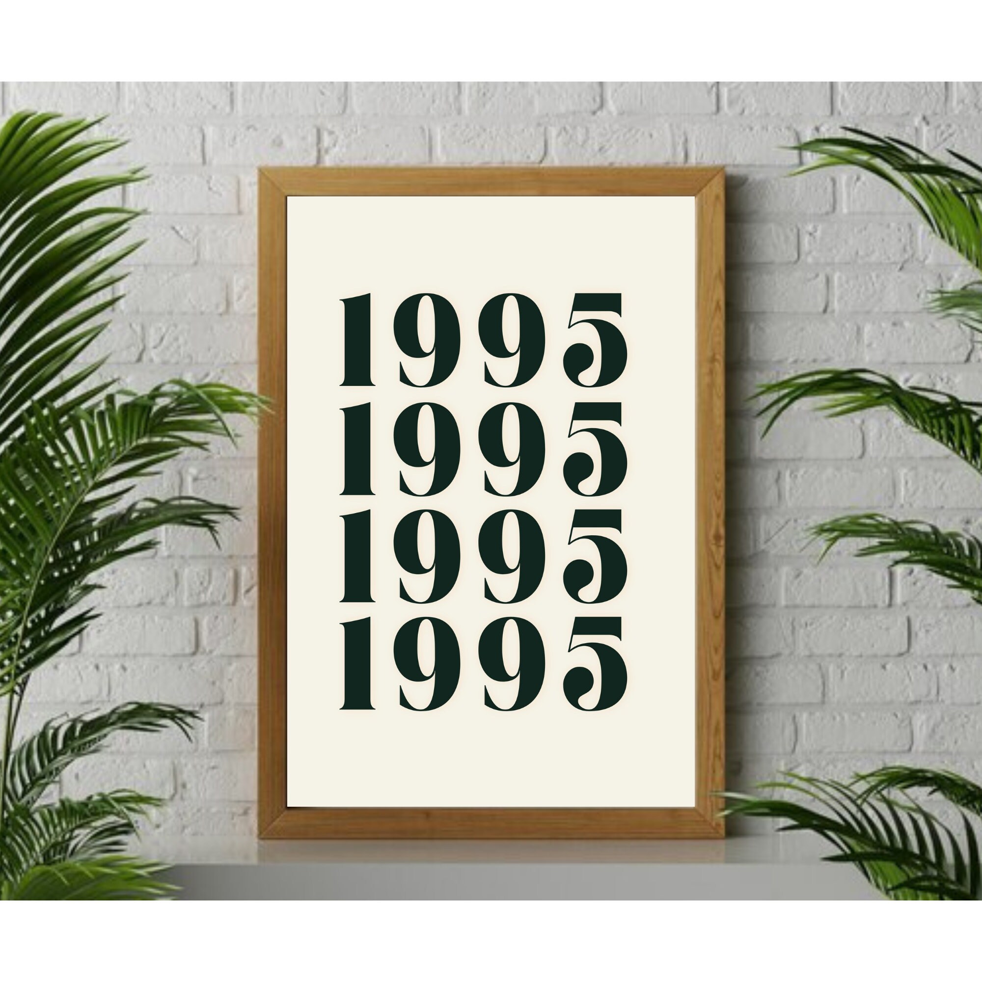 1995 Wall Art | 1995 Birth Year | Printable Wall Decor | Birth Year ...
