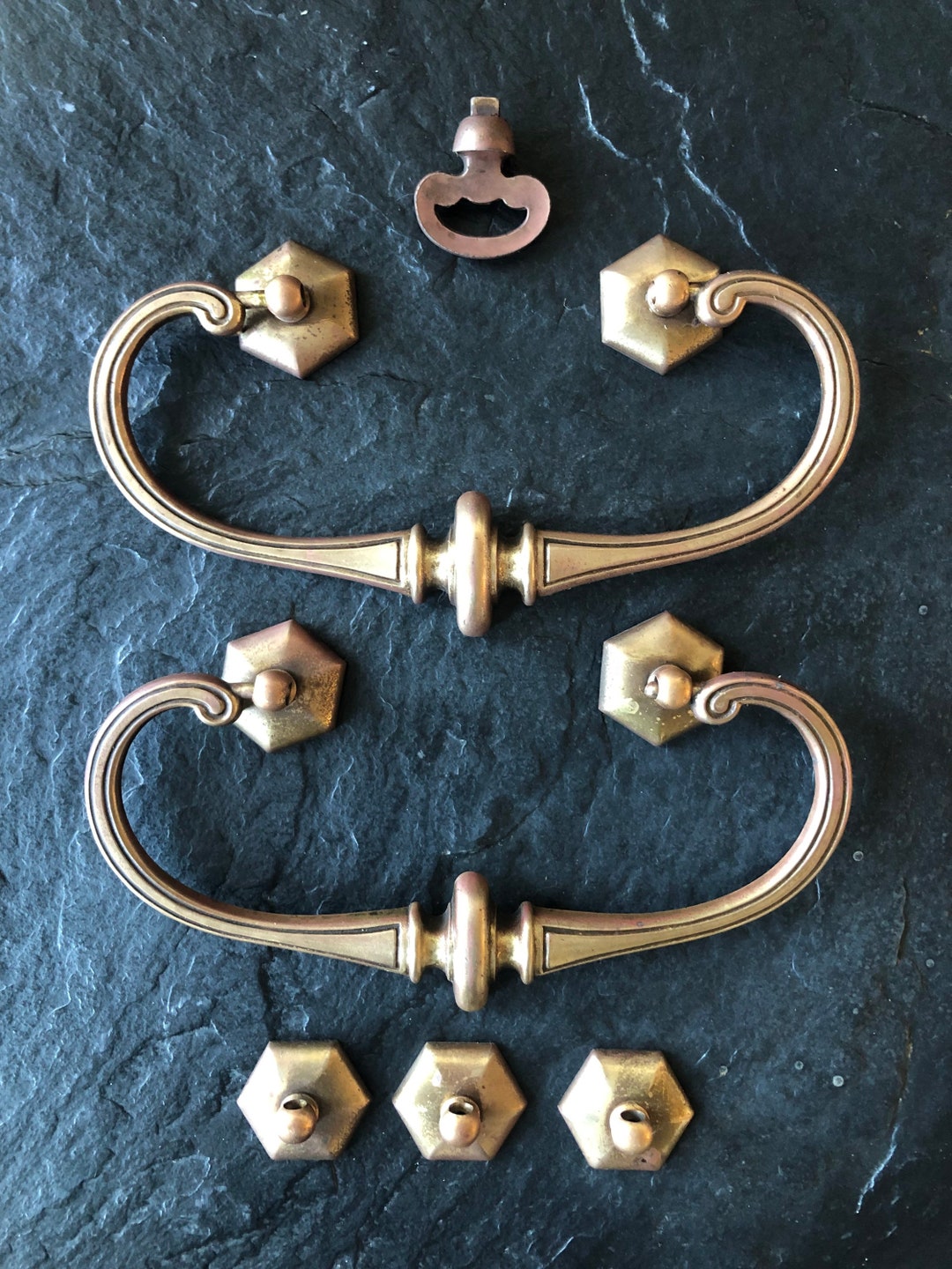 Vintage French Style Drawer Pulls Set of 2 - Etsy