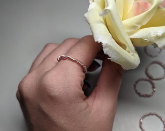 Rose Gold Wire Ring | Etsy