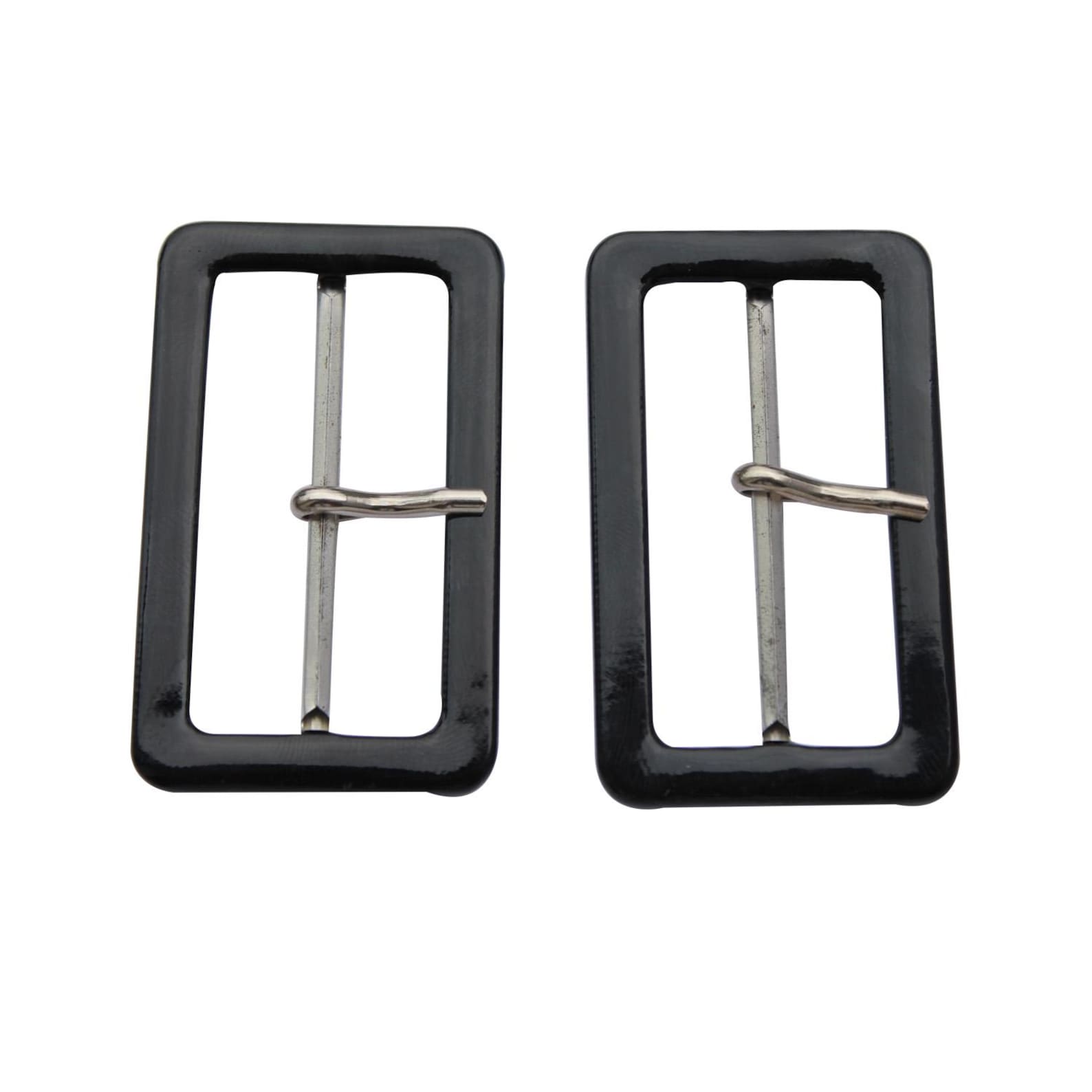 Black Belt Covered Buckles PVC Fashion Clasps With a Bar for Sewing ...