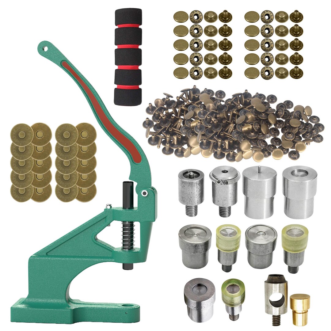 Bag Makers Bundle Set, Green Machine Hand Press, Tubular Rivets ...
