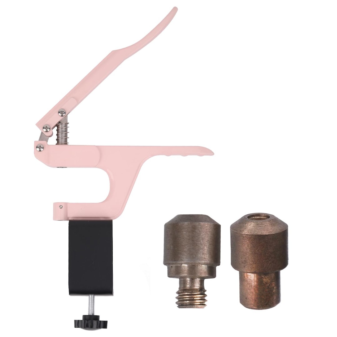 Double Cap Tubular Rivets Fixing Dies Set With Pink ZYT Table Top Plier ...