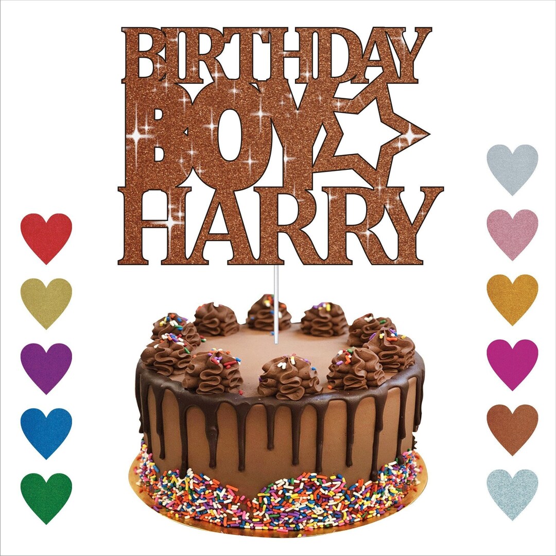 Personalised Cake Topper Happy Birthday Cake Topper With Any Text ...