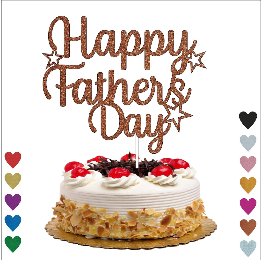 Happy Fathers Day Cake Topper, Custom Cake Topper, Personalised Cake ...