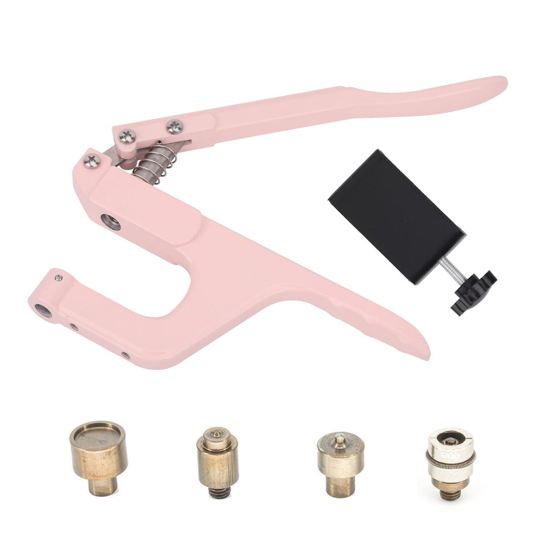 Press Studs Fixing Dies Set With Pink ZYT Table Top Plier, No-sew ...