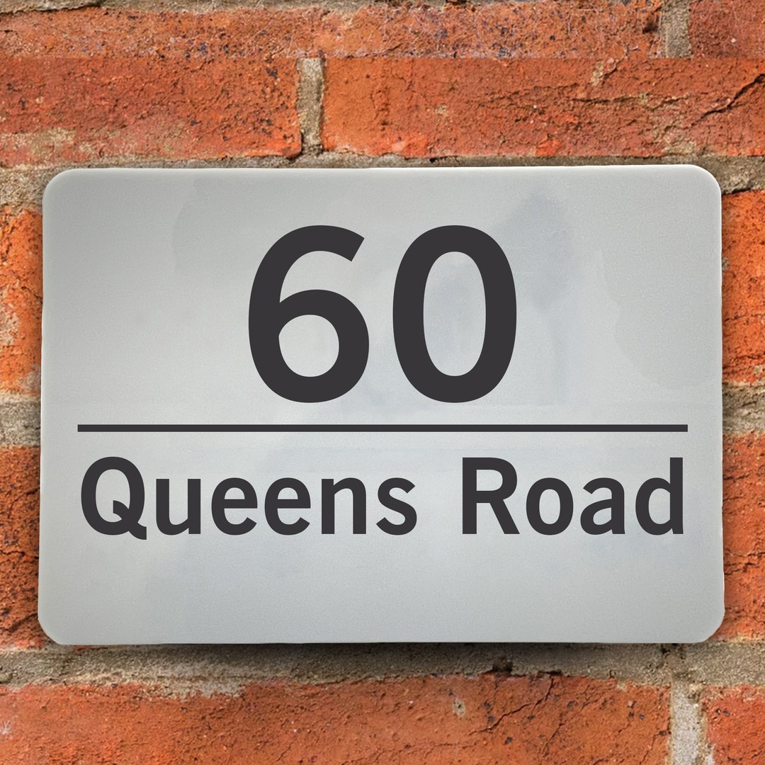 Floating House Number Sign Acrylic House Number Plaque Modern Printed ...