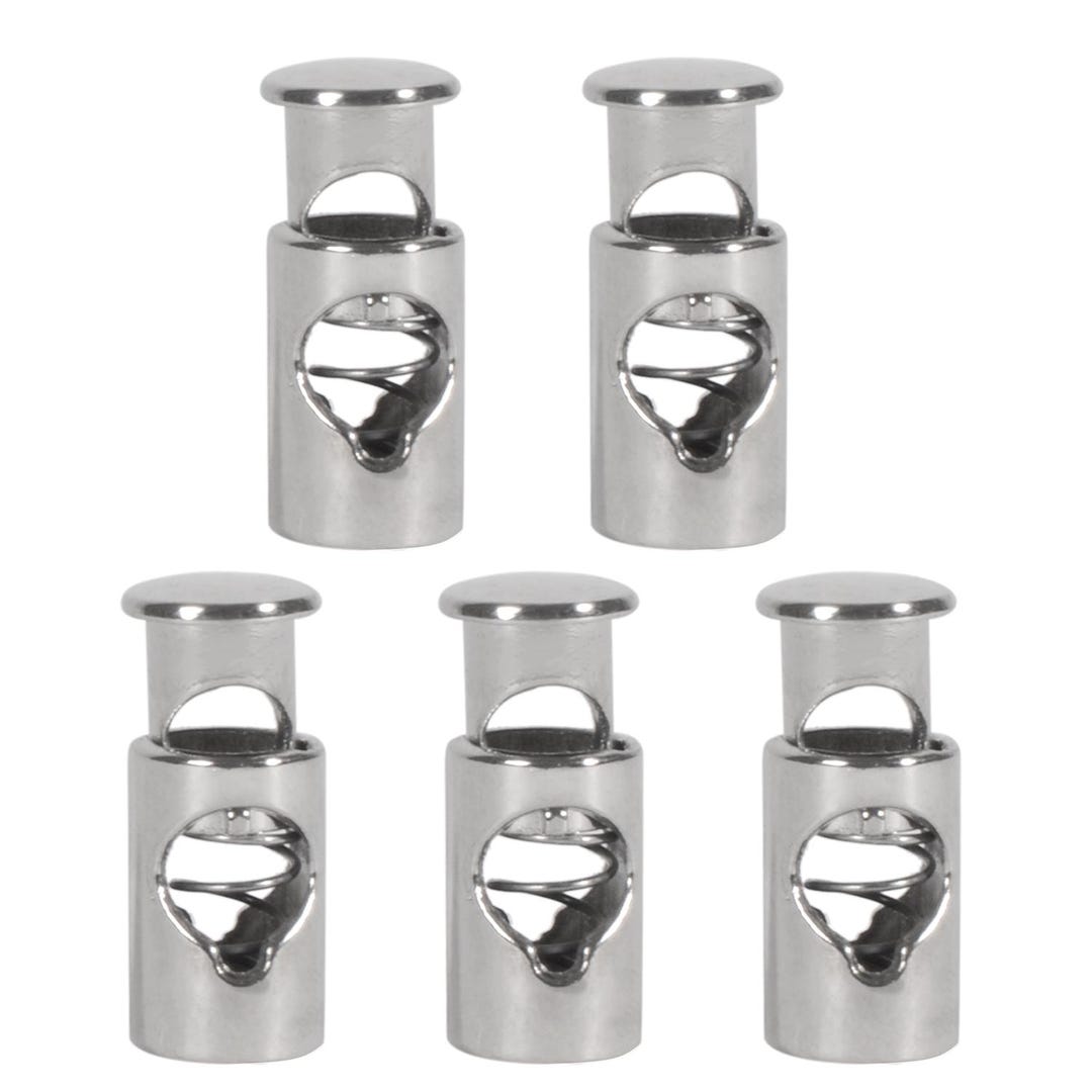 Metal Cord Lock Spring Loaded Stop Toggle Fastener for Luggage, Lanyard ...