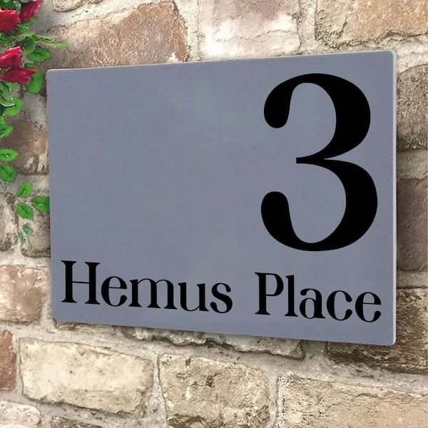 Personalised House Number Plate - Etsy UK