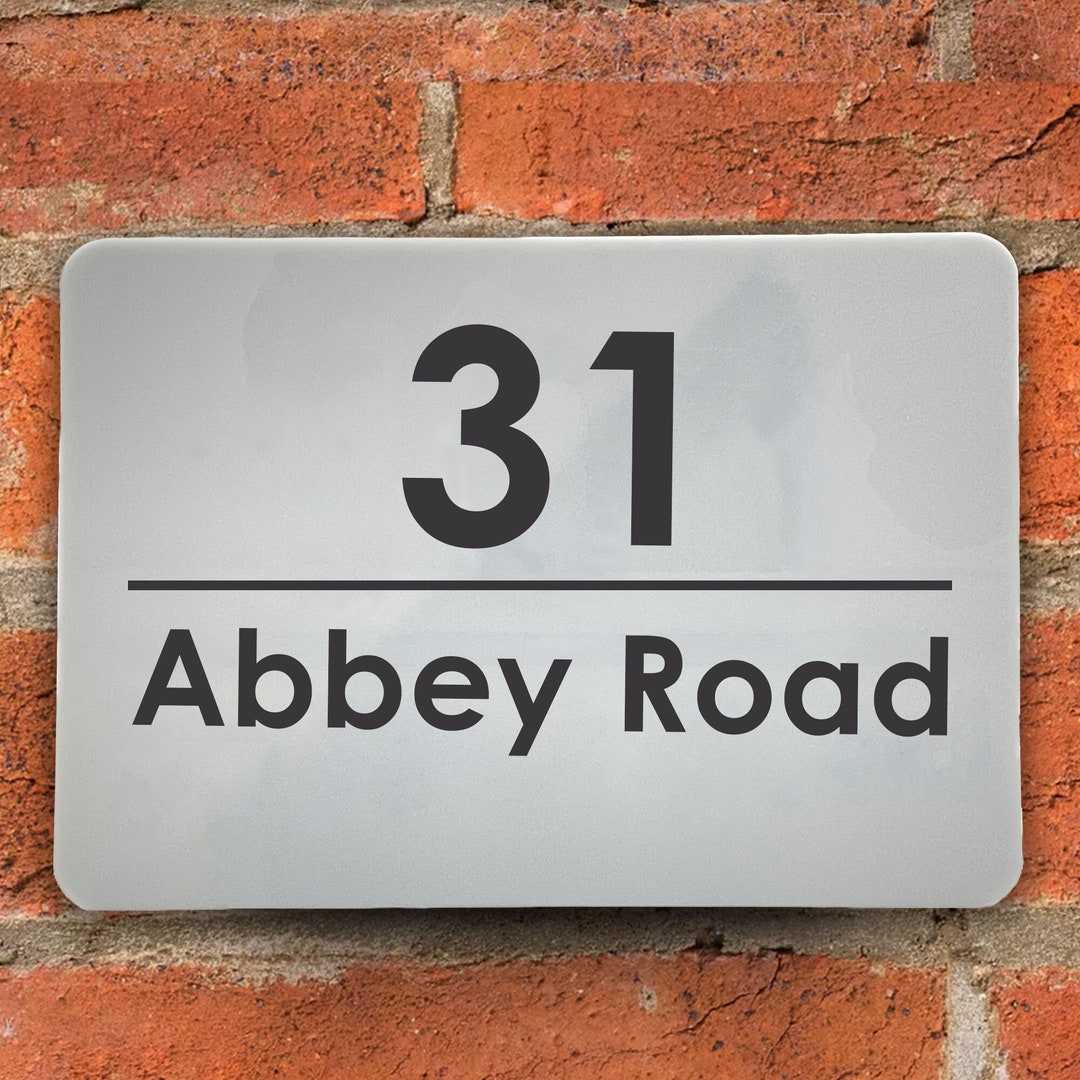 Modern Acrylic House Number Sign, Custom Home Sign Address Sign ...