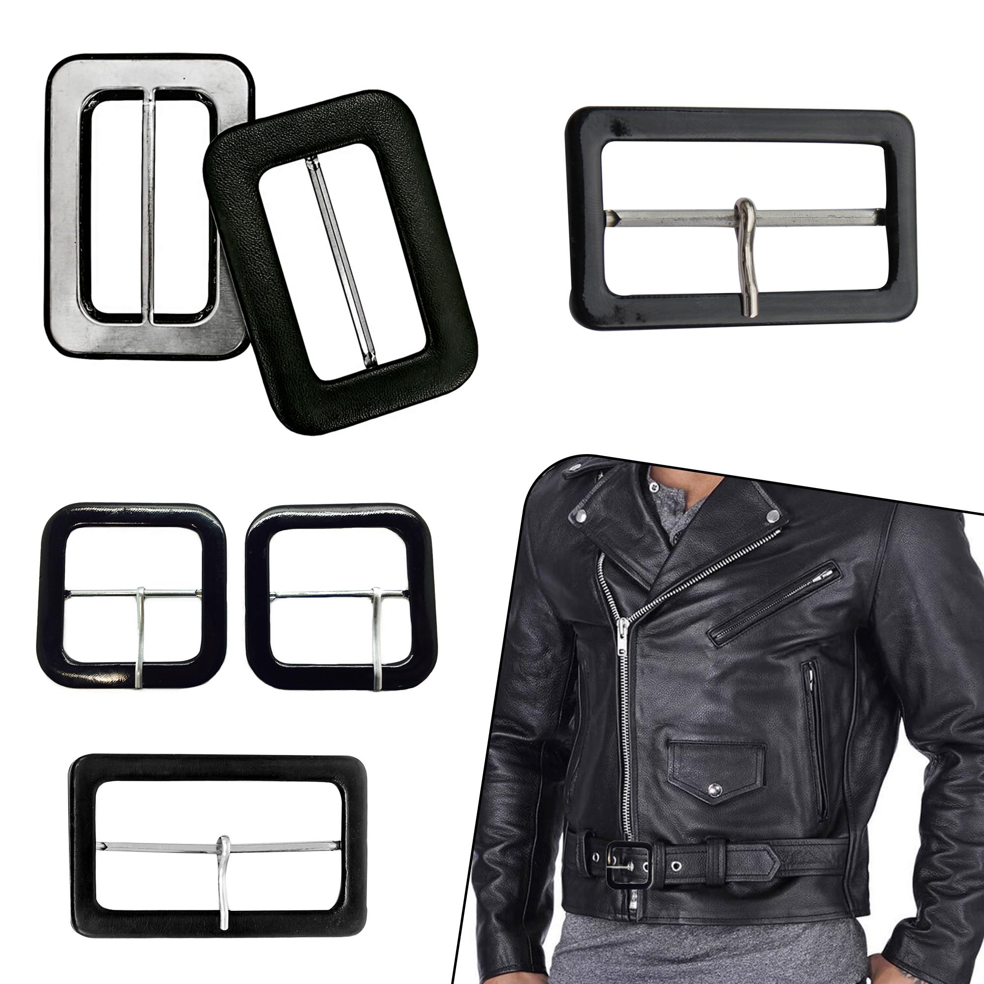 Black Belt Covered Buckles PVC Fashion Clasps With a Bar for Sewing ...