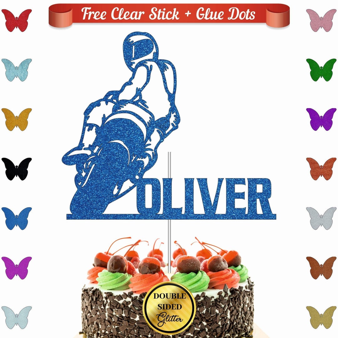 Motorcycle Cake Topper, Biker Cake Topper, Silhouette Motorcycle ...