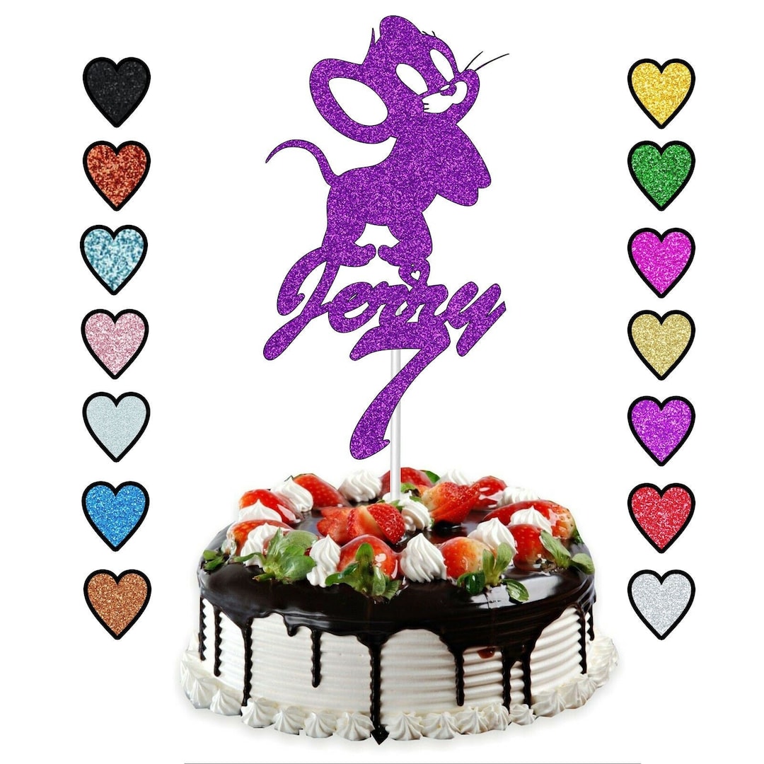 Tom & Jerry Themed Cake Topper Birthday Personalised Cake Topper ...