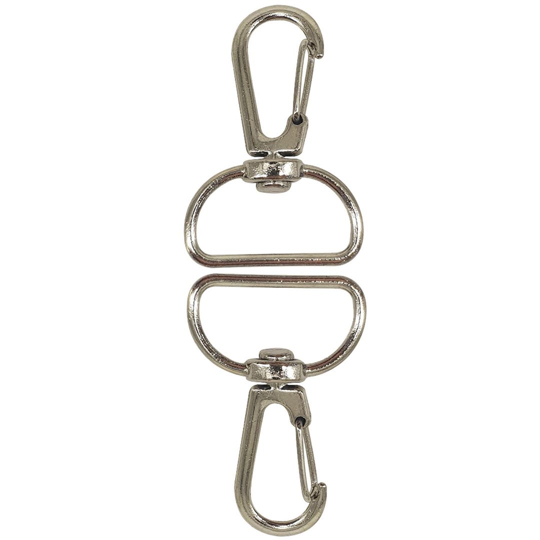 Swivel Lobster Claw Clasp With Keyring: Silver Metal, 20mm Webbing - Etsy