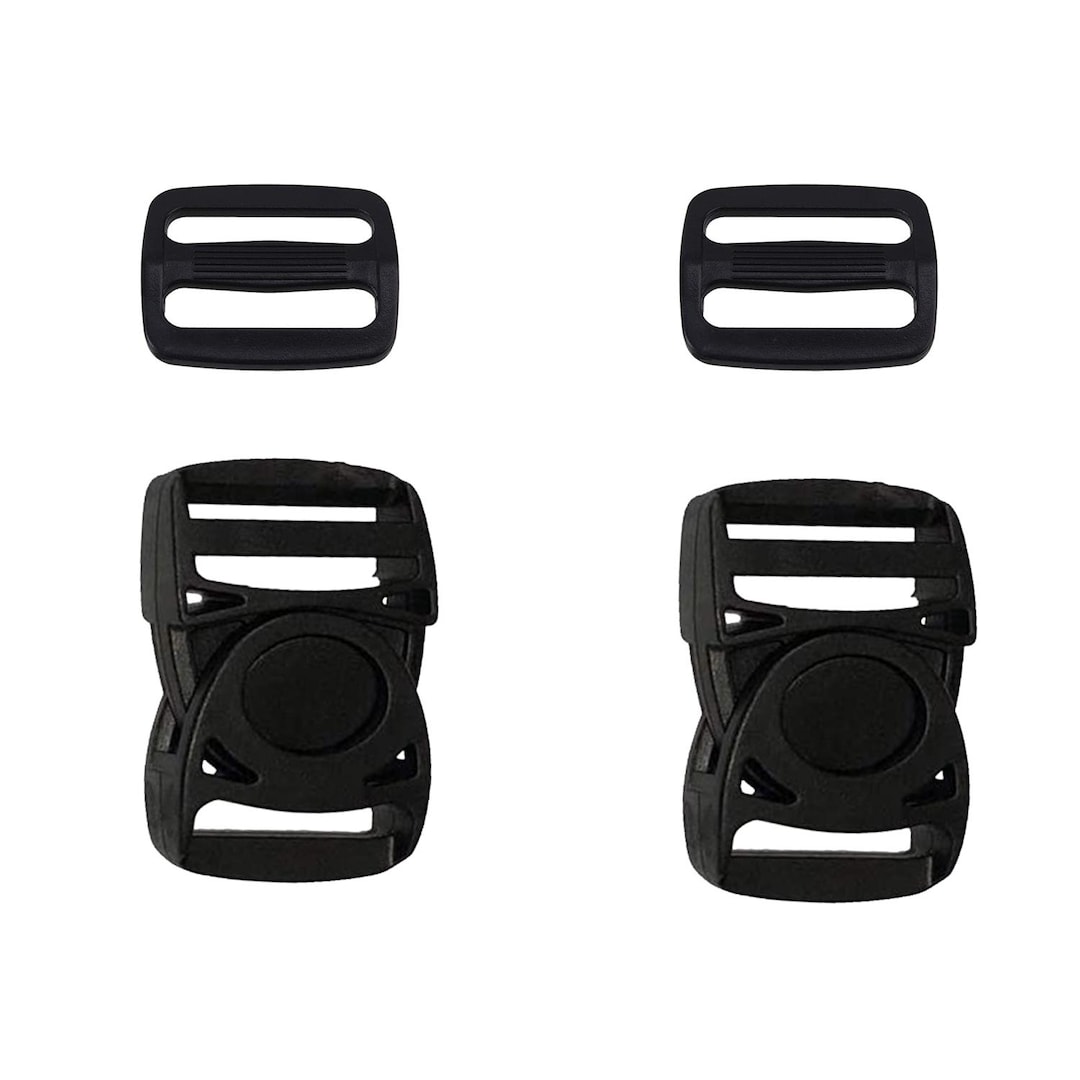 Plastic Side Release Buckles & Triglide Sliders Set - 25mm Webbing, DIY ...