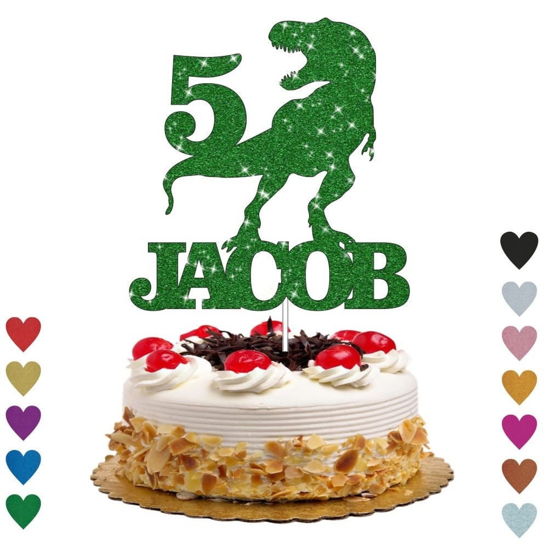 Custom Dinosaur Cake Topper Dinosaur Party Birthday T Rex Custom ...