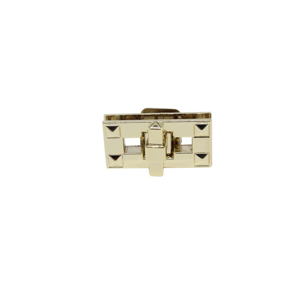 Twist Turn Lock Rectangle Bag Closure: Gold & Bronze DIY Leathercraft ...