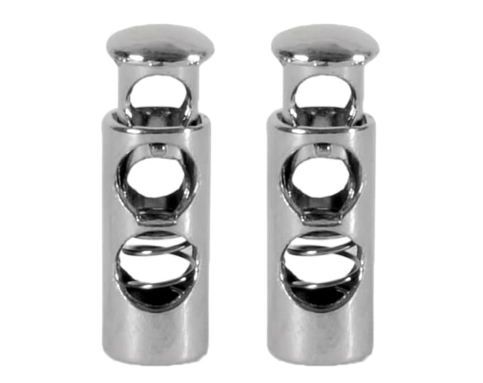 Metal Cord Lock Spring-loaded Stop Toggle Fastener for Backpack ...