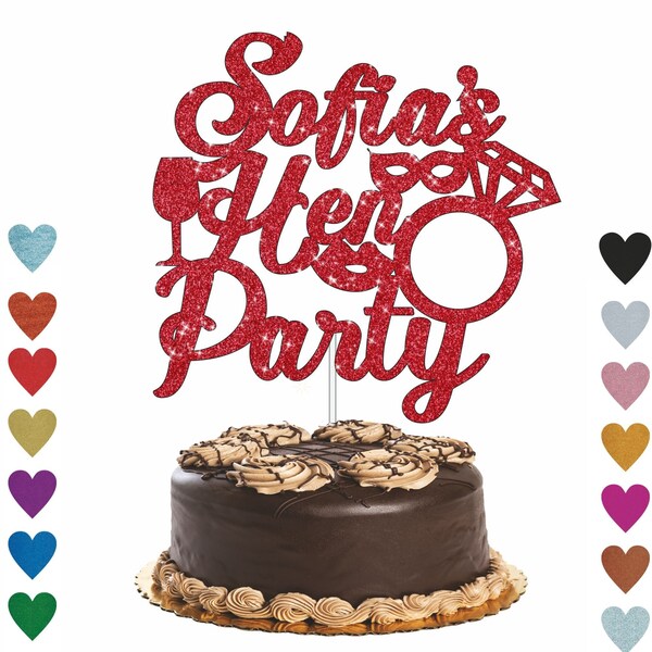 Personalised Hen Do Cake Topper - Etsy UK