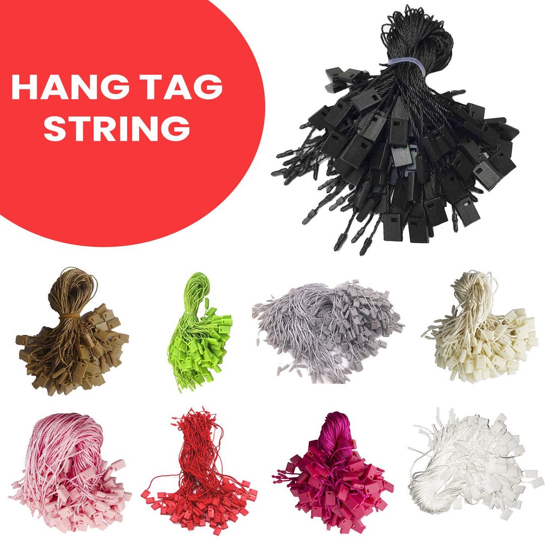 7 Inch String Tags Nylon Label Tags Snap Plastic Locker Price Tag ...