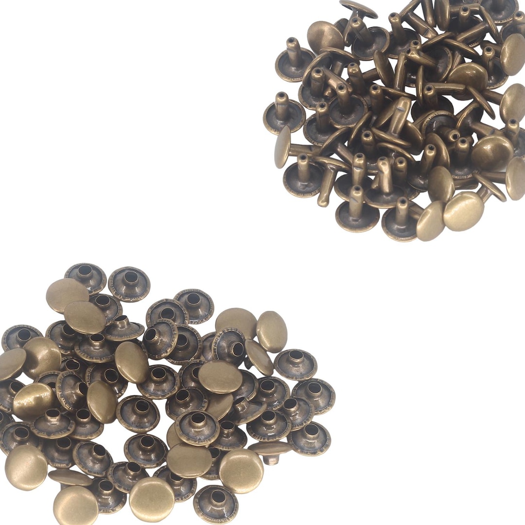 Double Cap Metal Rivets: DIY Leathercraft Studs, Clothing Repair ...