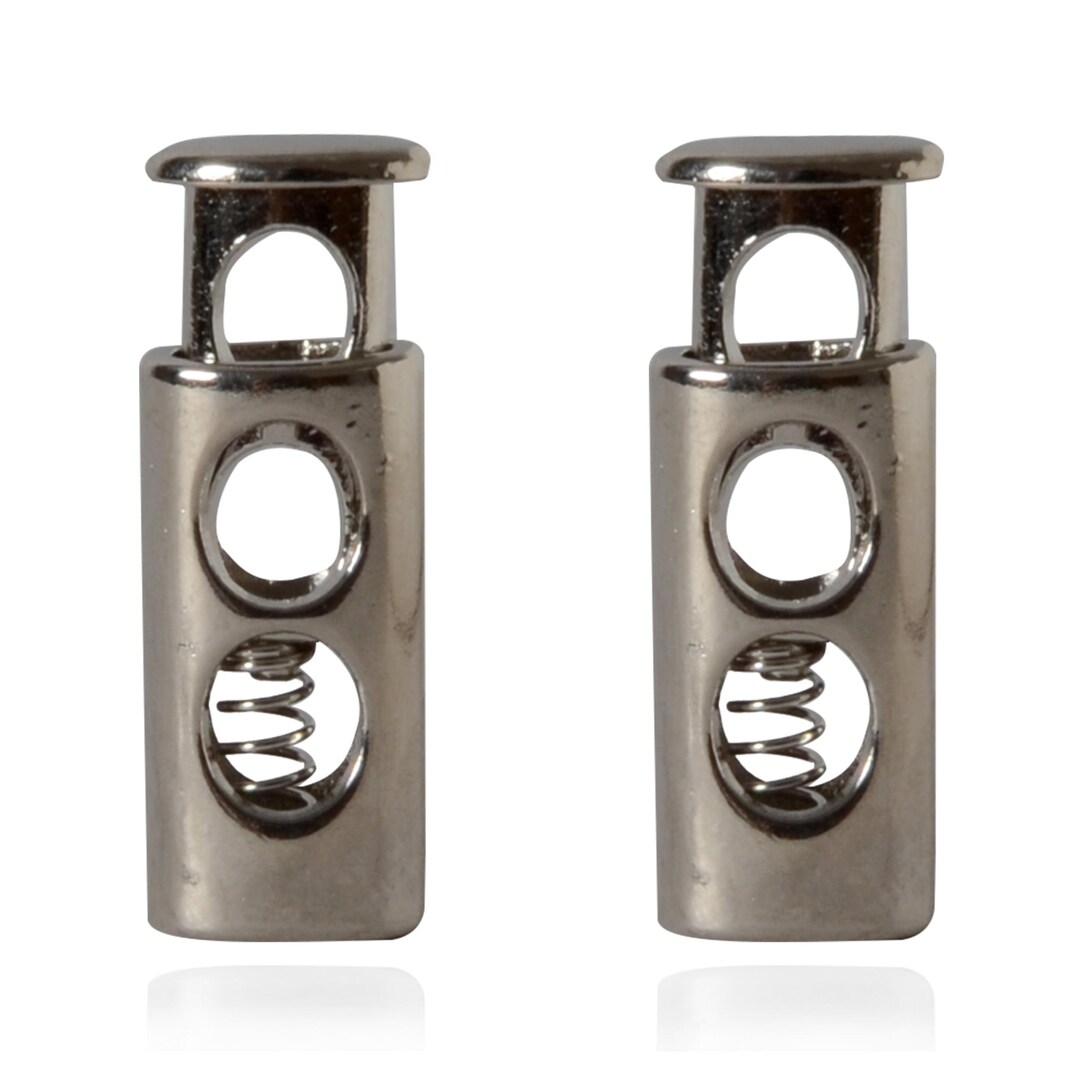 Ovals Shape Metal Toggles Cord Lock Spring Loaded Stop Toggle Fastener ...