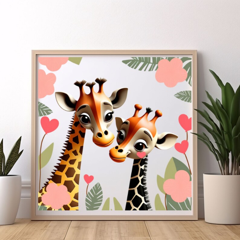 Cute Safari Animal Clipart-bundle for Cute Valentines Png Designs ...