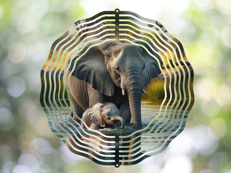 Artful Elephant Windspinners PNG Garden Decor Printable Art Digital ...