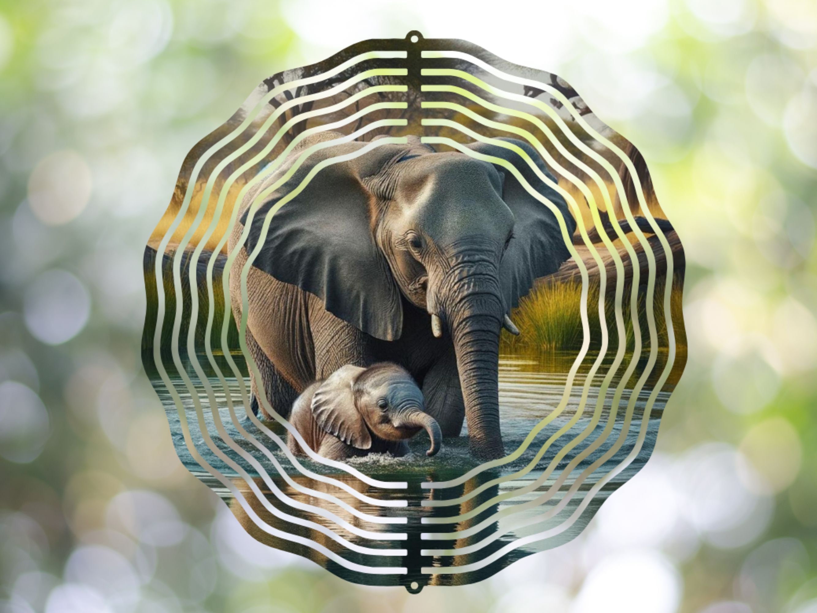 Artful Elephant Windspinners PNG Garden Decor Printable Art Digital ...