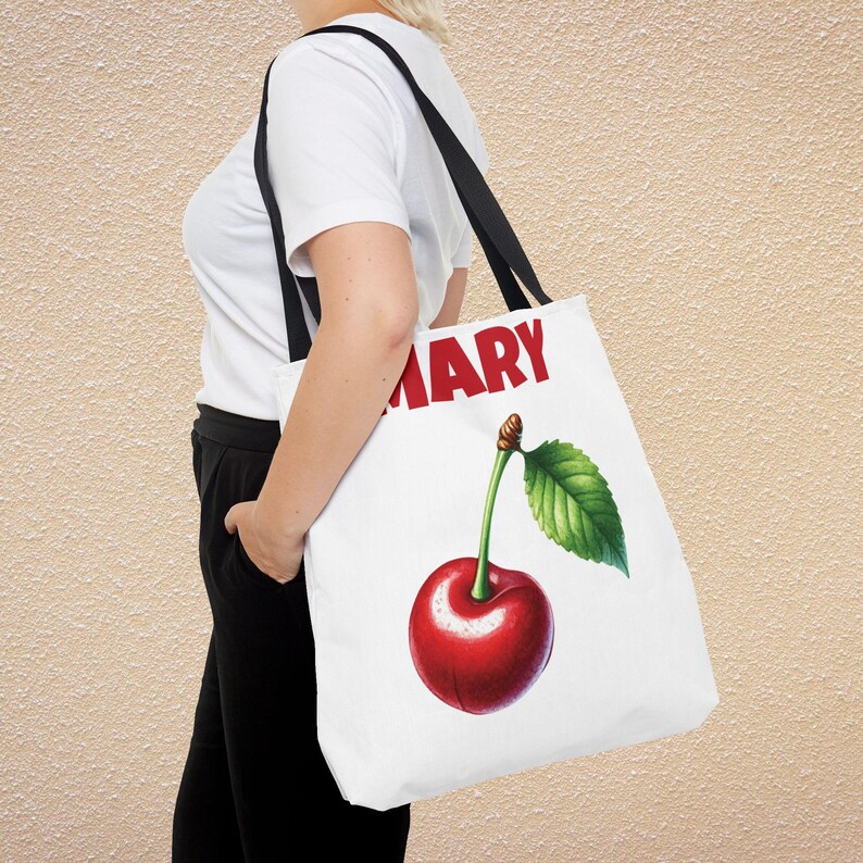 Personalized Cherry Tote Bag Fruit Tote Bag Personalized Gift for Her ...