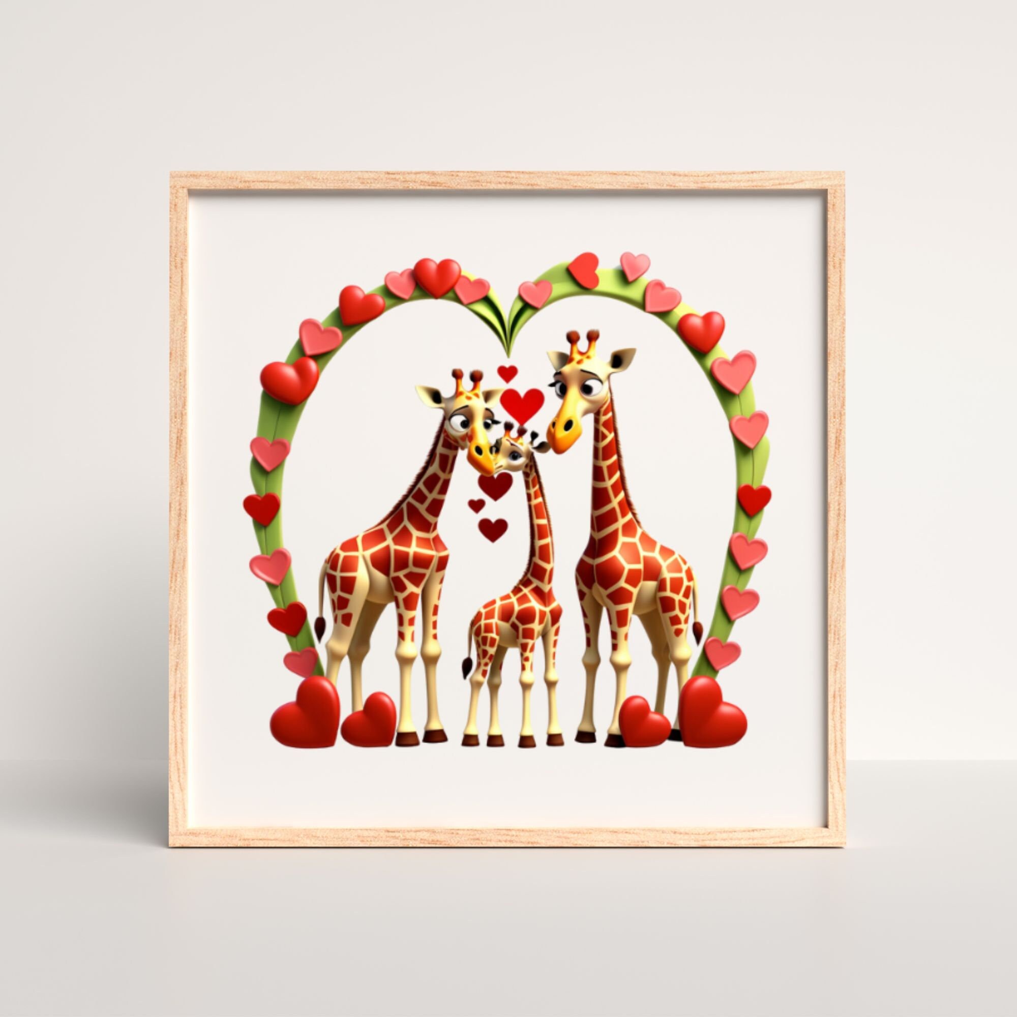 Cute Safari Animal Clipart-bundle for Cute Valentines Png Designs ...