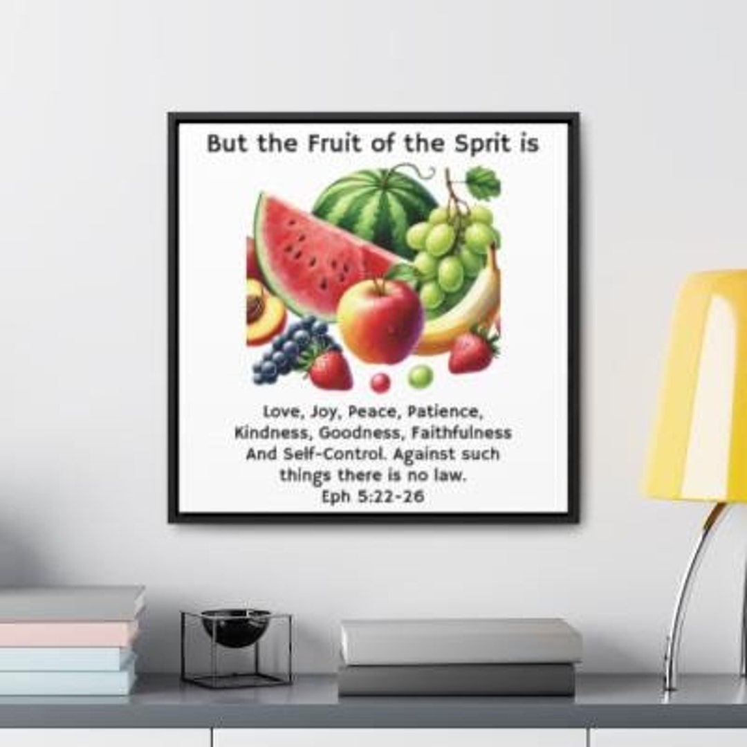 Fruit of the Spirit Bible Verse Wall Art White Canvas Bible Verse ...