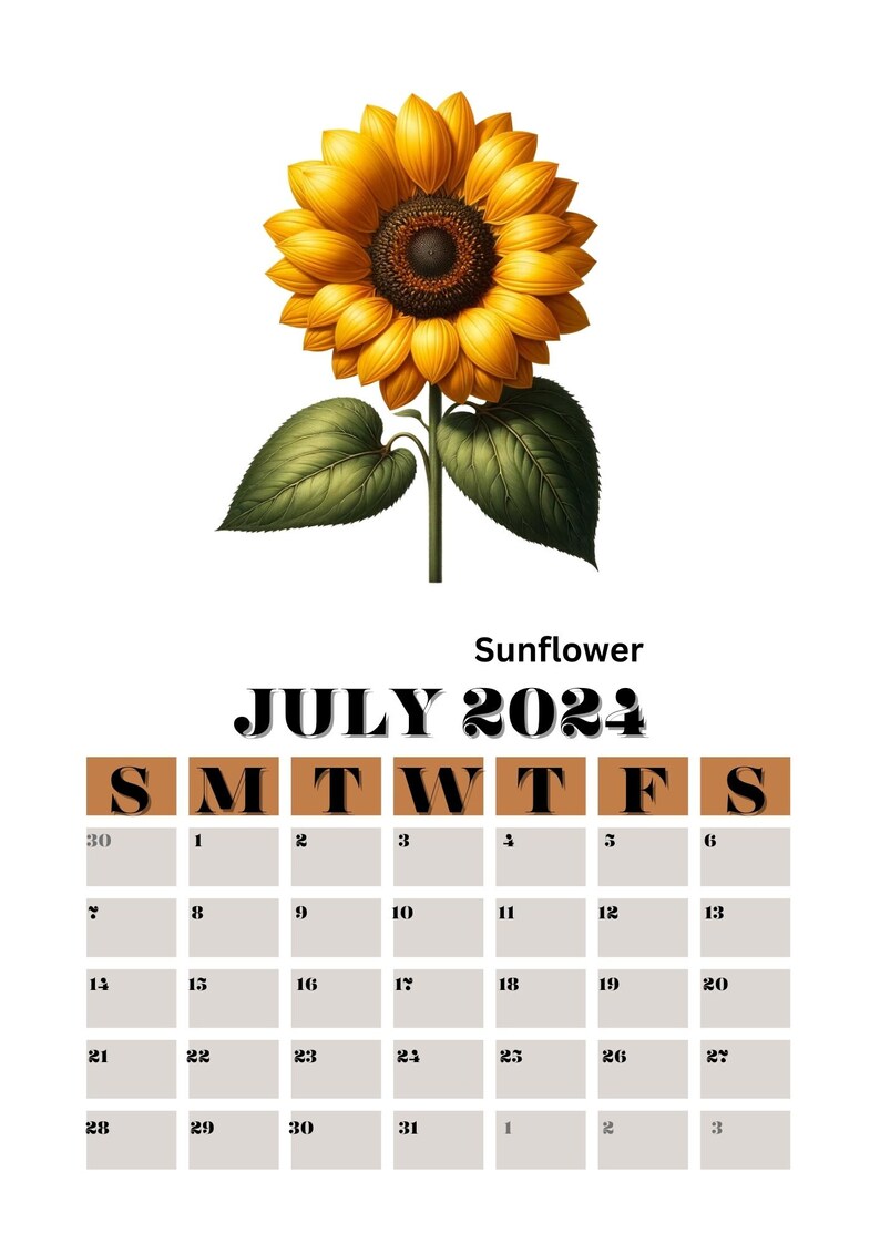 Printable 2024 Calendar Botanical Art Print Botanical Wall Art ...