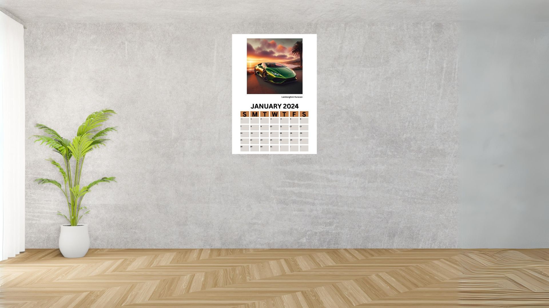 Sports Car Calendar - Car Photo Calendar - Printable Calendar ...