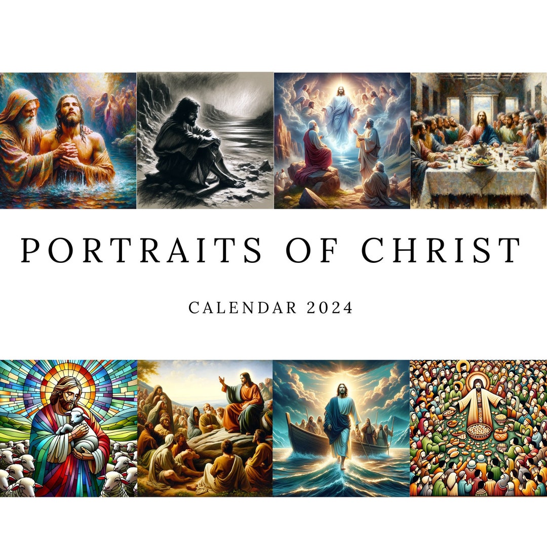 Portraits of Christ Calendar - Bible Sketches - Jesus Painting - Jesus ...