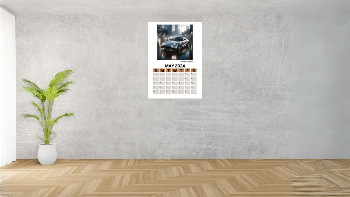 Sports Car Calendar Car Photo Calendar Printable Calendar - Etsy