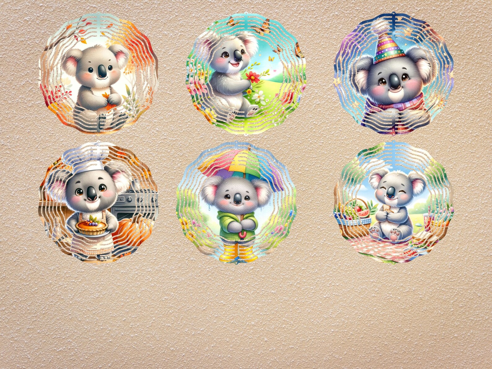 Windspinner PNG Cute Koala Bear Wind Spinner Bundle Artful PNG Koala ...
