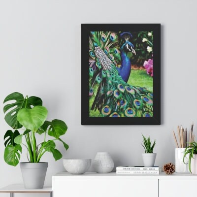 Peacock Wallart Artful Poster - Etsy