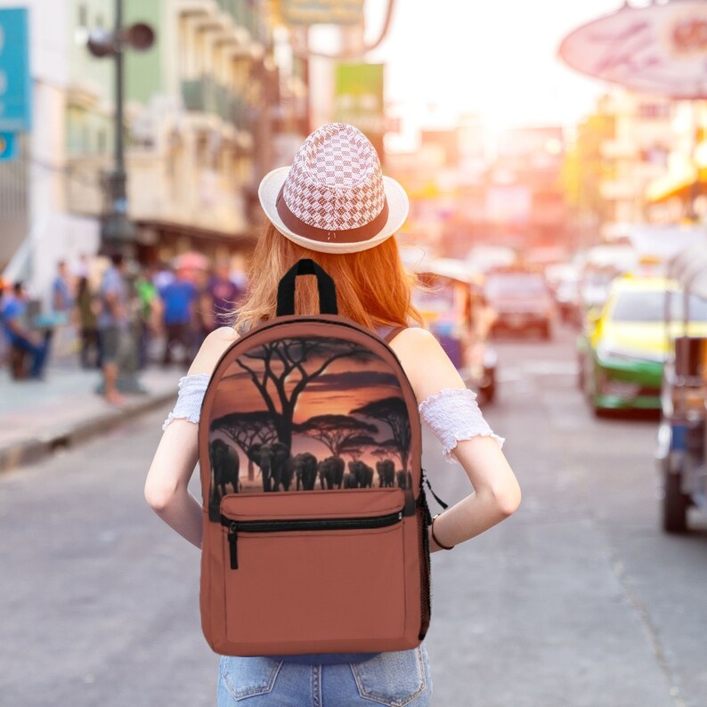 Elephant Backpack Aesthetic Bag Waterproof Backpack Artful Elephant ...