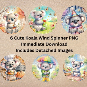 Windspinner PNG Cute Koala Bear Wind Spinner Bundle Artful PNG Koala ...