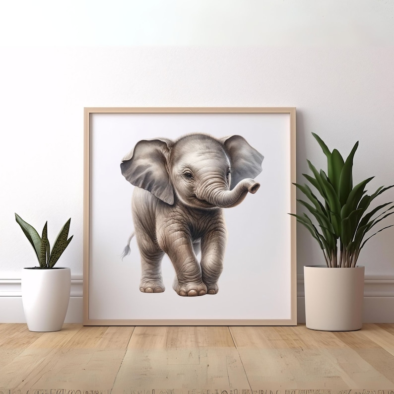 Watercolor Elephant Clipart Bundle Downloadable Elephant Png Watercolor ...