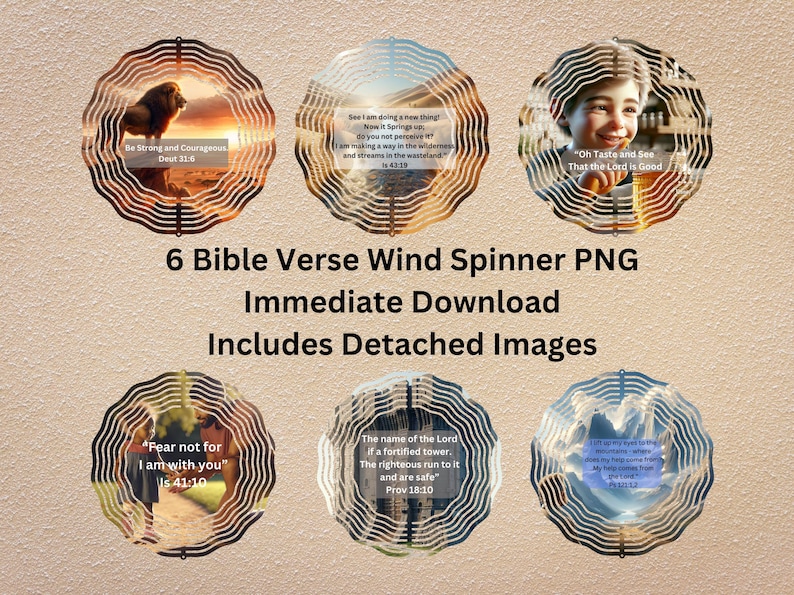 Bible Verse Wind Spinner PNG Template Christian Windspinner Yard Art ...