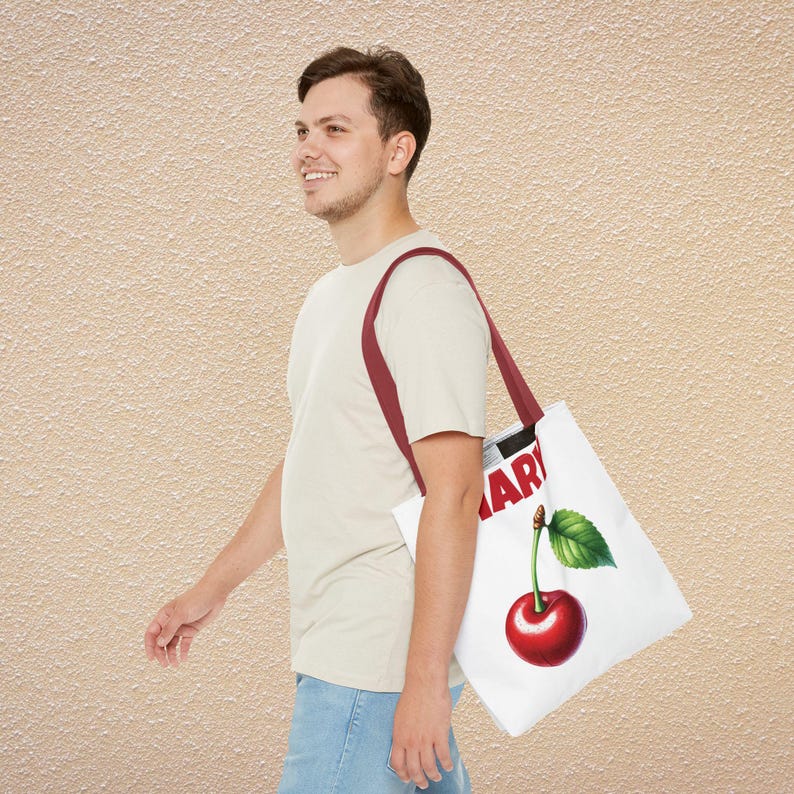 Personalized Cherry Tote Bag Fruit Tote Bag Personalized Gift for Her ...