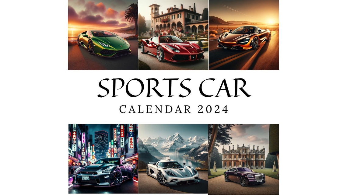 Sports Car Calendar - Car Photo Calendar - Printable Calendar ...