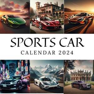 Sports Car Calendar - Car Photo Calendar - Printable Calendar ...