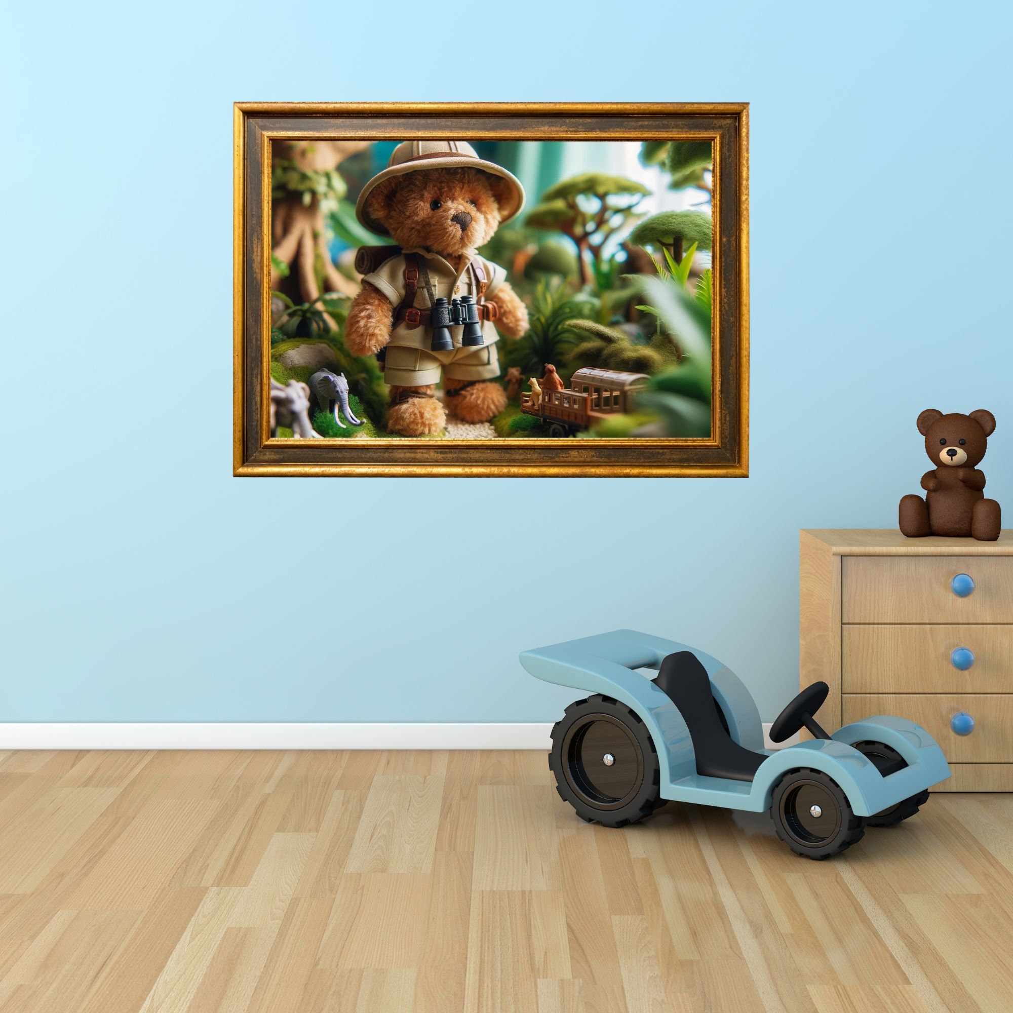Teddybear Wallart for Kids Room Cute Teddybear Nursery Decor Teddy ...