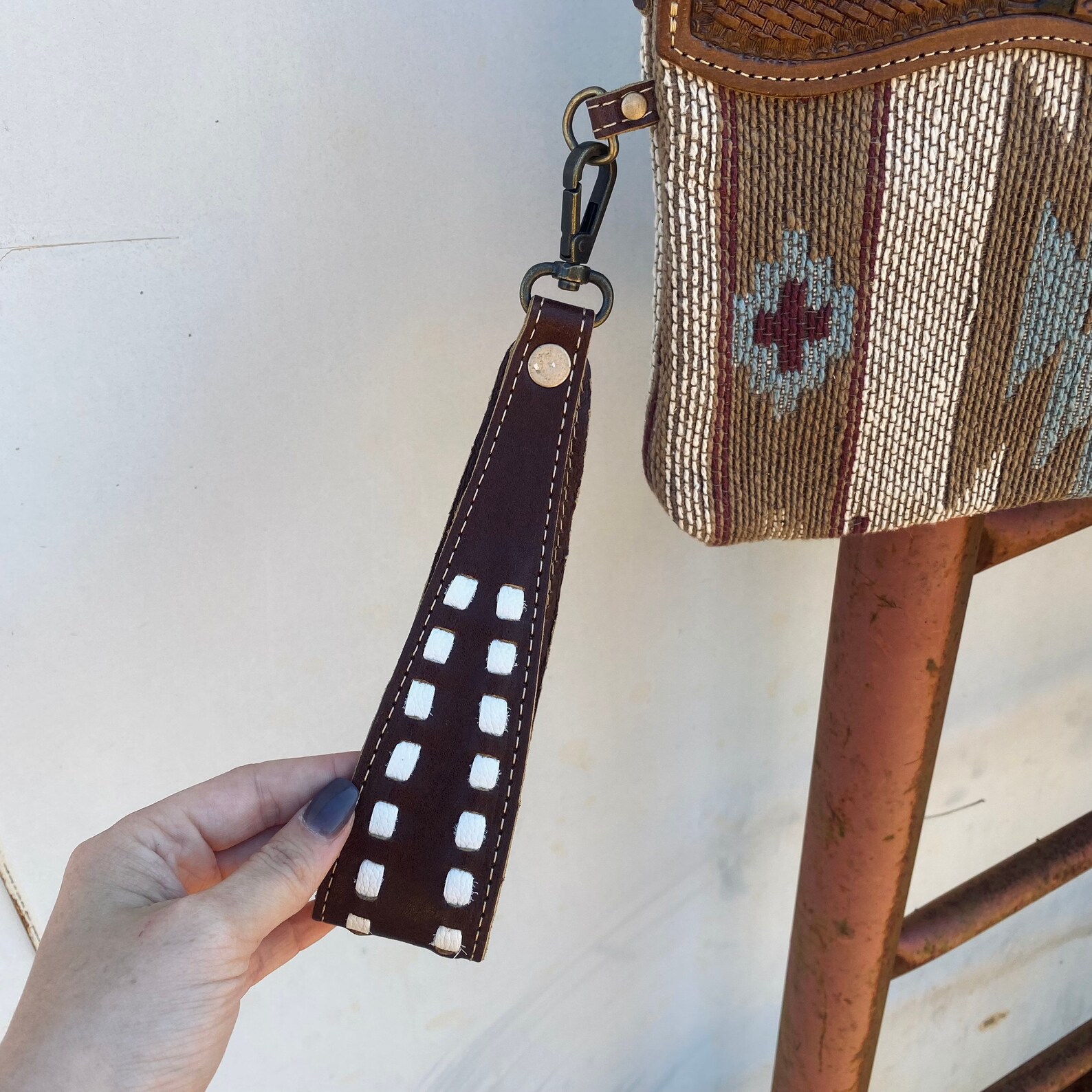 Western Leather Tassel Saddle Blanket Crossbody Purse - Etsy